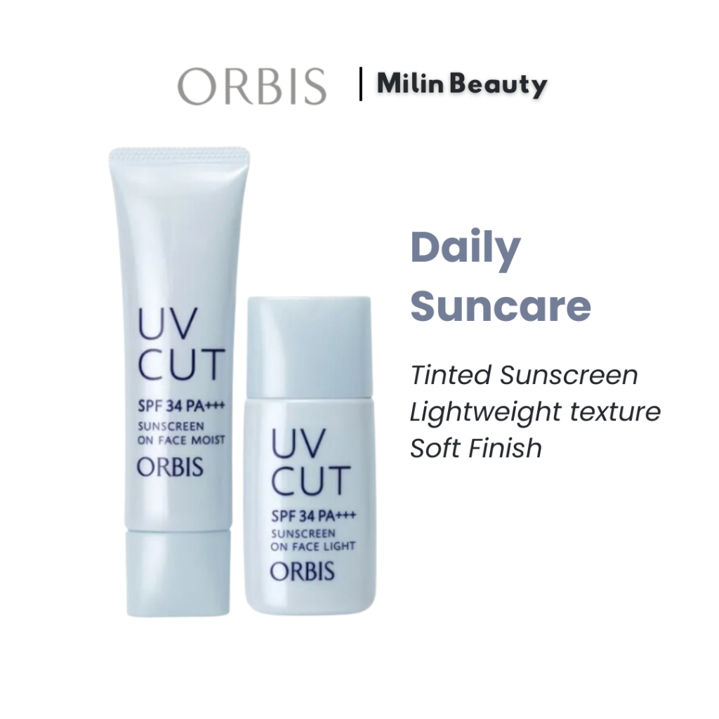 ORBIS UV Cut SPF34 PA+++ Sunscreen on Face Moist (35g) / Face Light (28ml) | Shopee Singapore