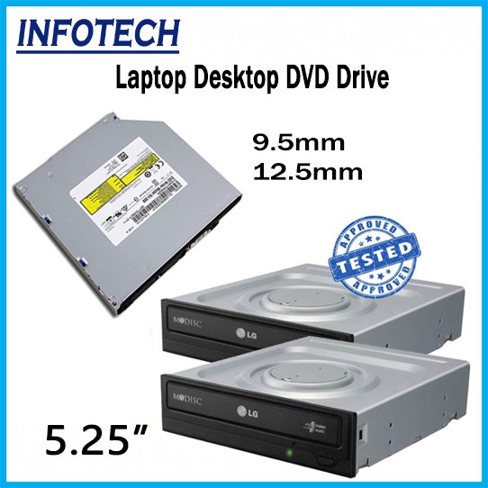 Internal dvd disc cd writer dvdrw sata desktop pc 3.5" laptop 9.5mm 12 ...