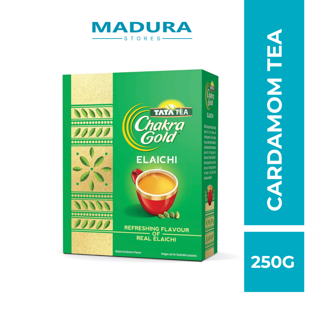 Tata Tea Chakra Gold Elaichi Flavoured Tea 250g (Cardamom Tea) | Shopee ...