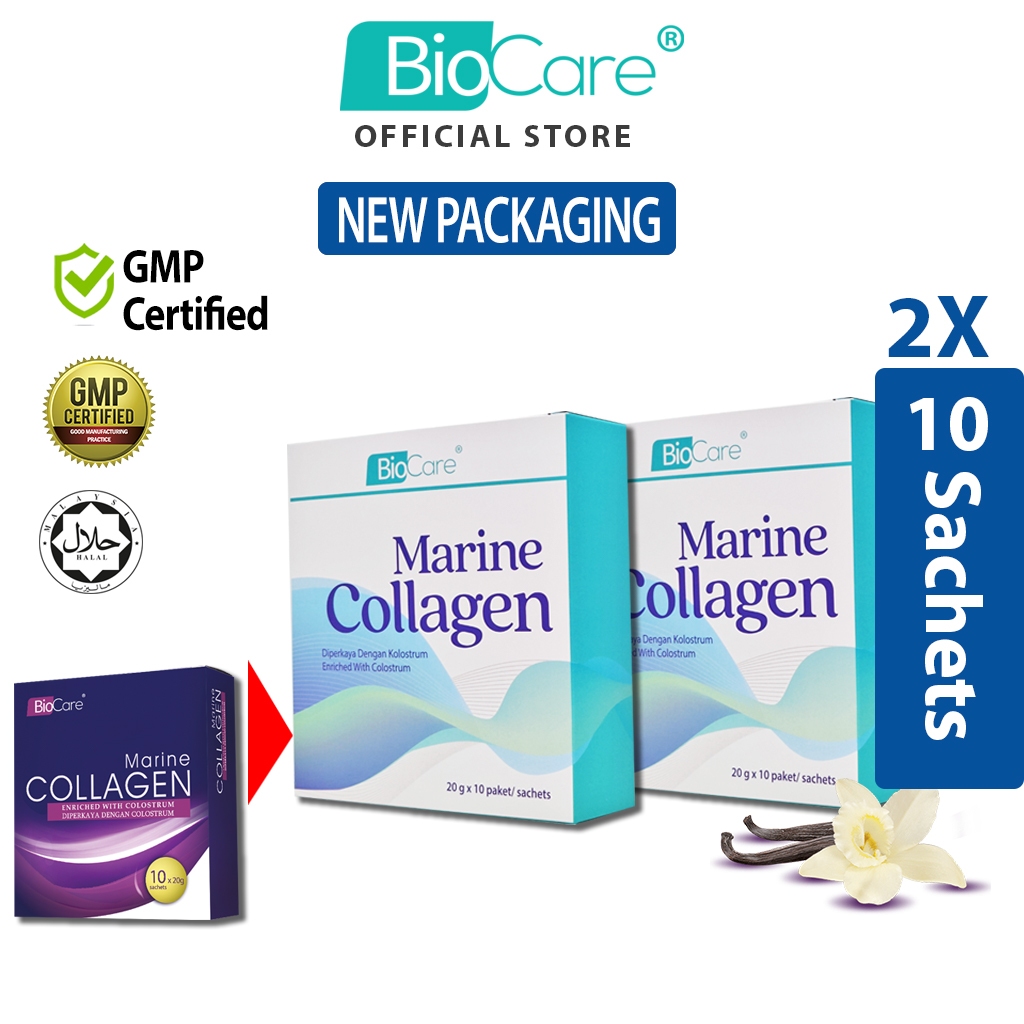 Biocare Marine Collagen Powder (10 Sachets x 2 Box) | Shopee Singapore