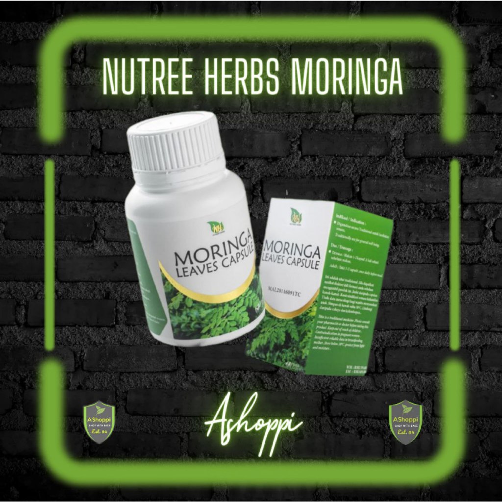 KAPSUL MORINGA OLEIFERA NUTREE HERBS CAPSULE | Shopee Singapore