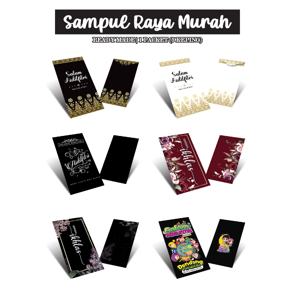 MADE | 1 PACKET (5 KEPING) Sampul Raya 2024 | Sampul Raya Aidilfitri ...