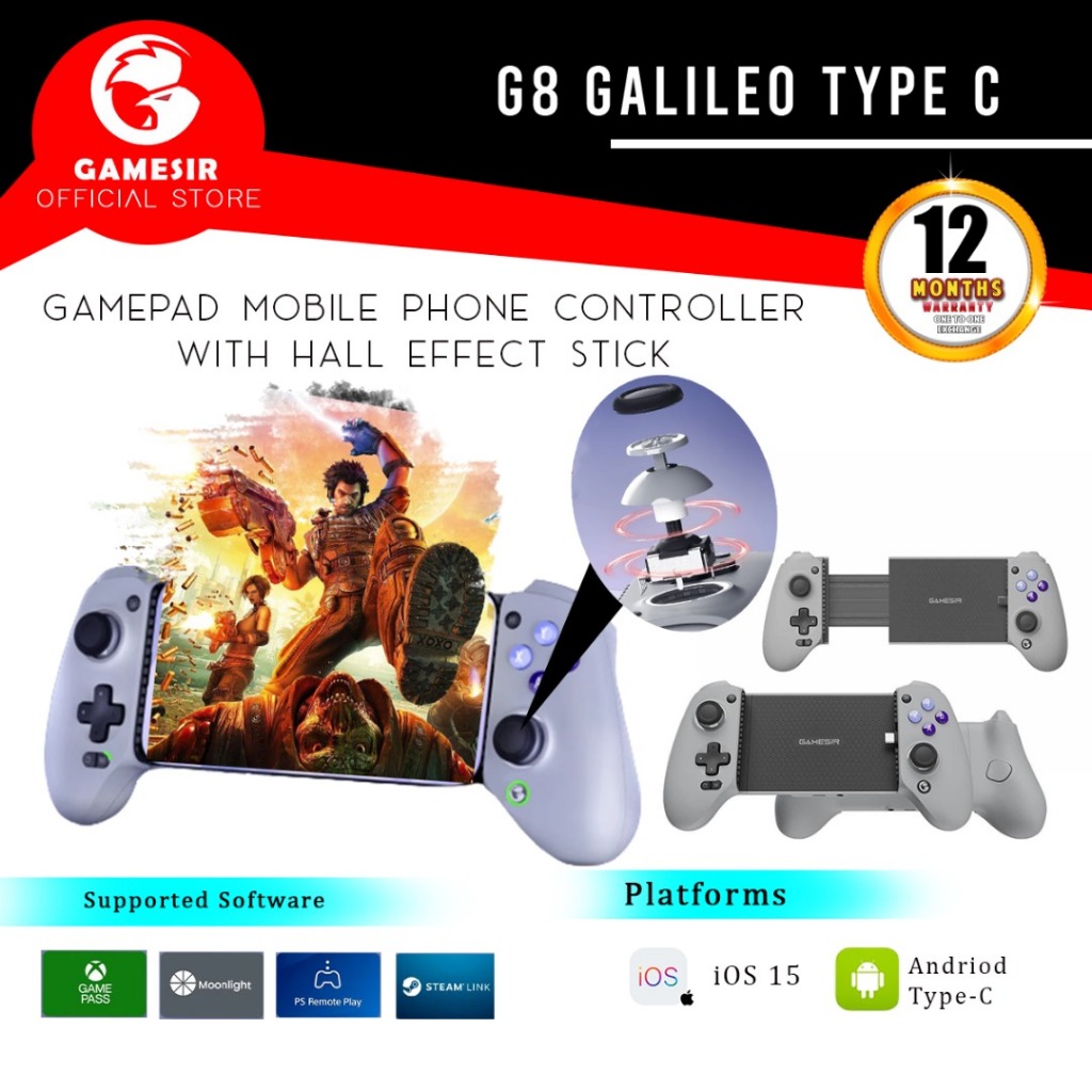 GameSir G8 Galileo Type C Gamepad Mobile Phone Controller with Hall ...