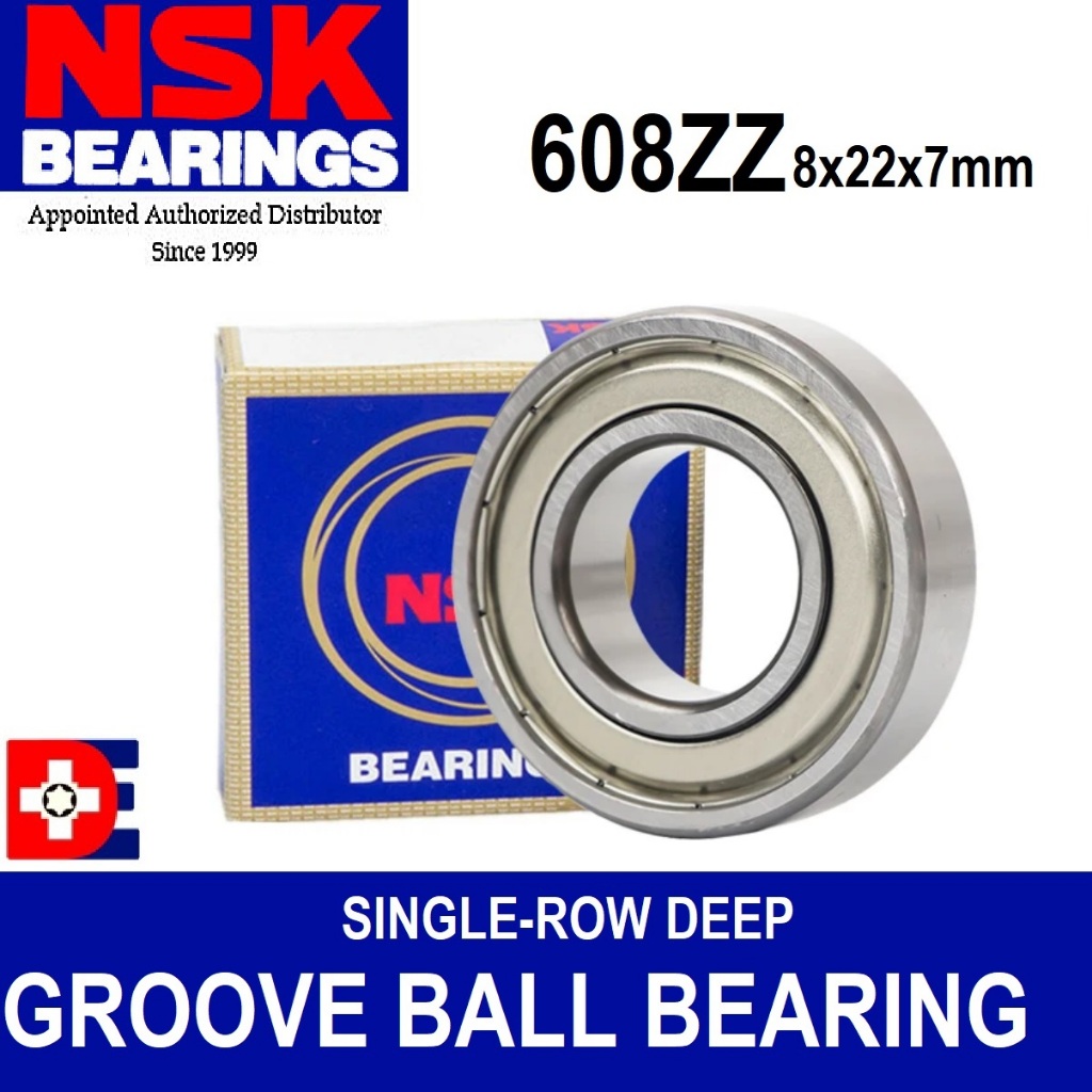 NSK japan Single-Row deep groove ball bearing 608ZZ 608 | Shopee Singapore