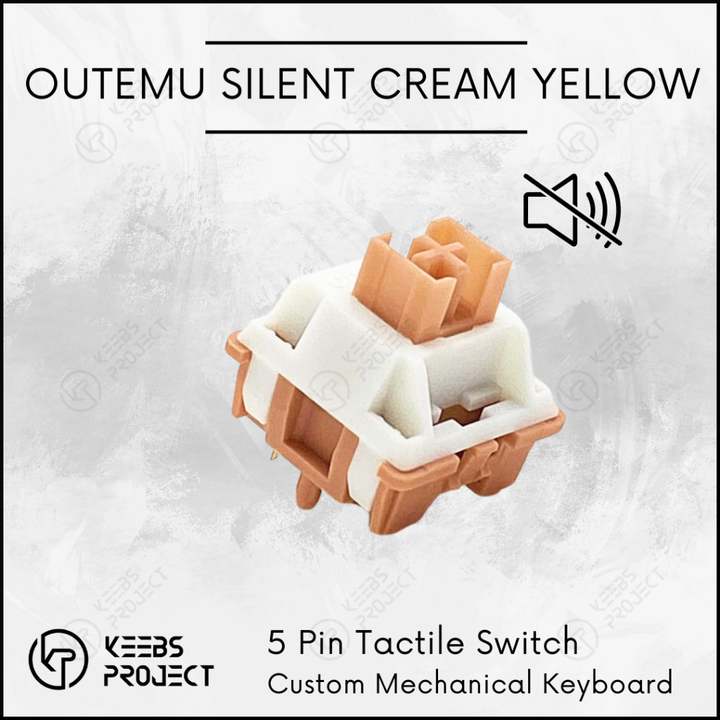 Outemu Silent Cream Yellow Switch 5pin Linear Switches for Mechanical Keyboard Keebs Project ...