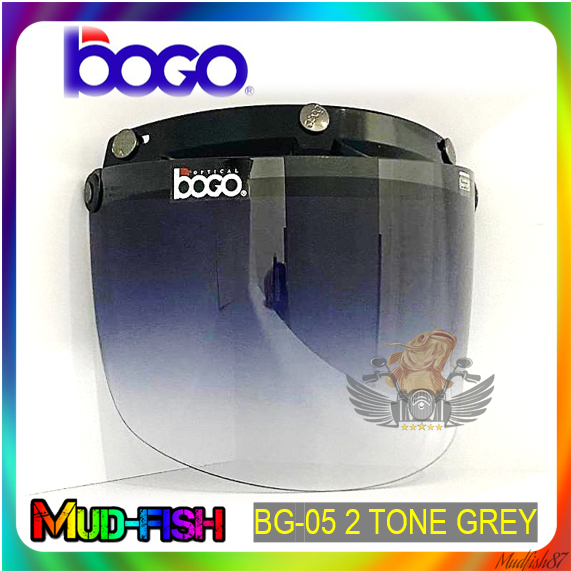 BOGO BG-05 2TONE | TWO TONE KELABU HITAM 3 PIN VISOR FOR SGV | XDOT ...