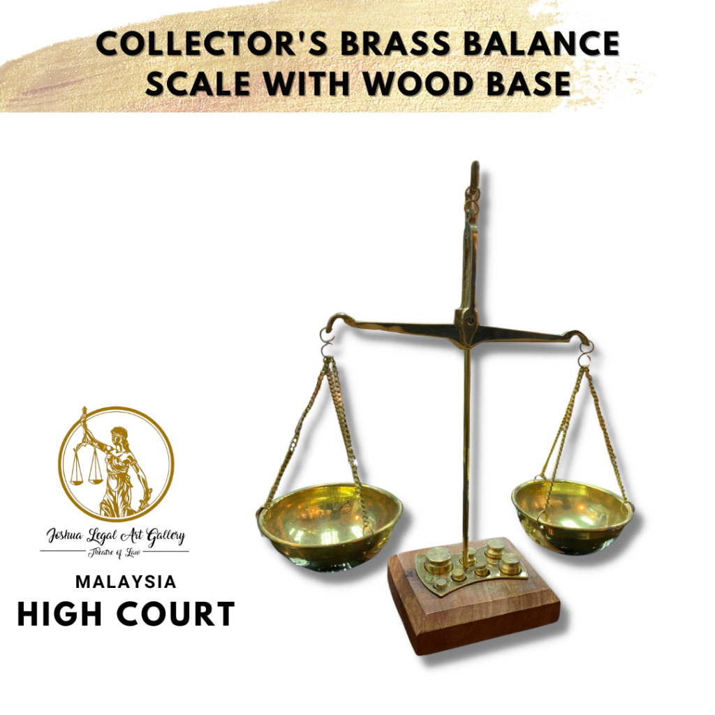 Collector's Brass Balance Scale with Wood Base | Shopee Singapore