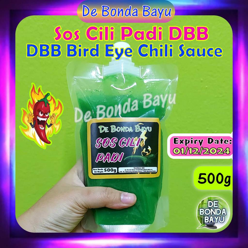 [DBB-HQ][500g] Sos Cili Padi Pek Mudah Bawa || Bird Eye Chili Sauce ...