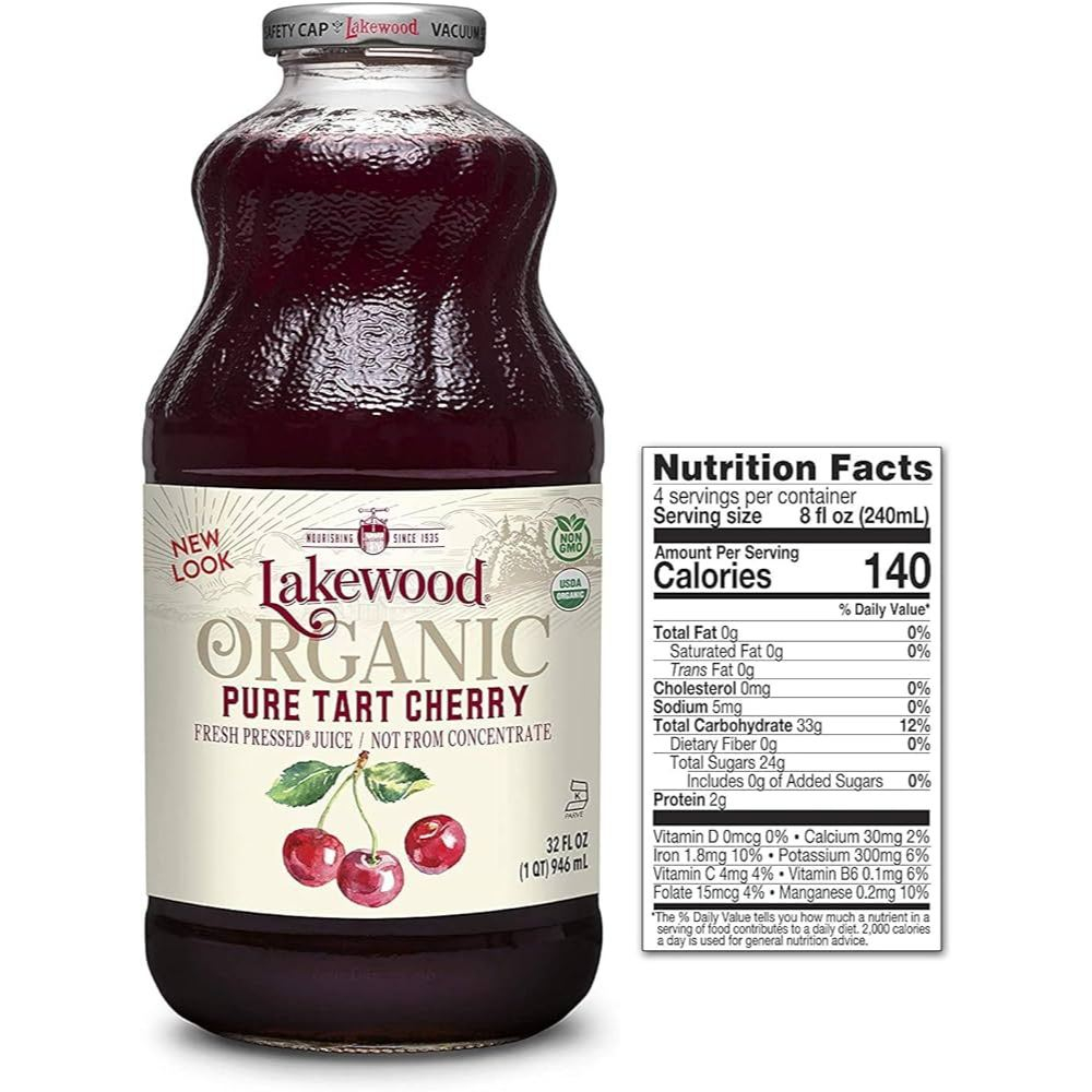Lakewood Organic PURE Tart Cherry 946ml (32oz) (Gout Uric Acid ...