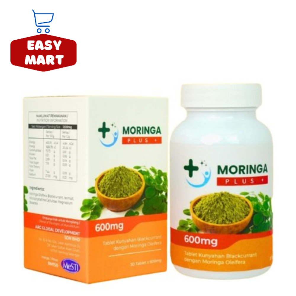 MORINGA PLUS 600MG TABLET KUNYAH (30TABLETS X 600MG) | Shopee Singapore