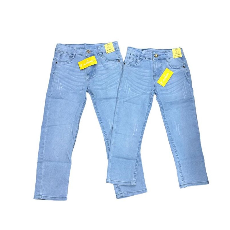 Kid's unisex Denims jeans seluar slack pant slim fit new | Shopee Singapore