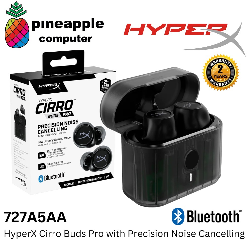 HyperX Cirro Buds Pro Black (TWS Hybrid ANC Bluetooth 5.2 Low-Latency ...
