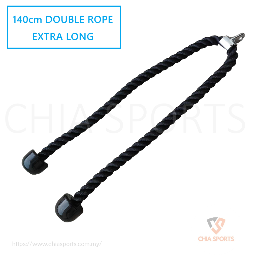 Extra Long Tricep Rope 140cm Double Ropes Head Pull down Biceps Arm ...