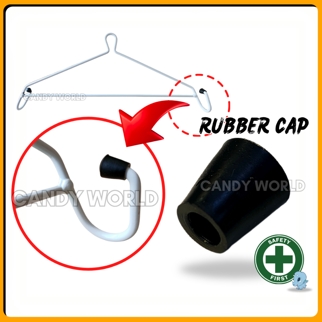 Getah Penyangkut Kain Buaian Rubber End Cap Small Rubber Tips Rod Butt ...