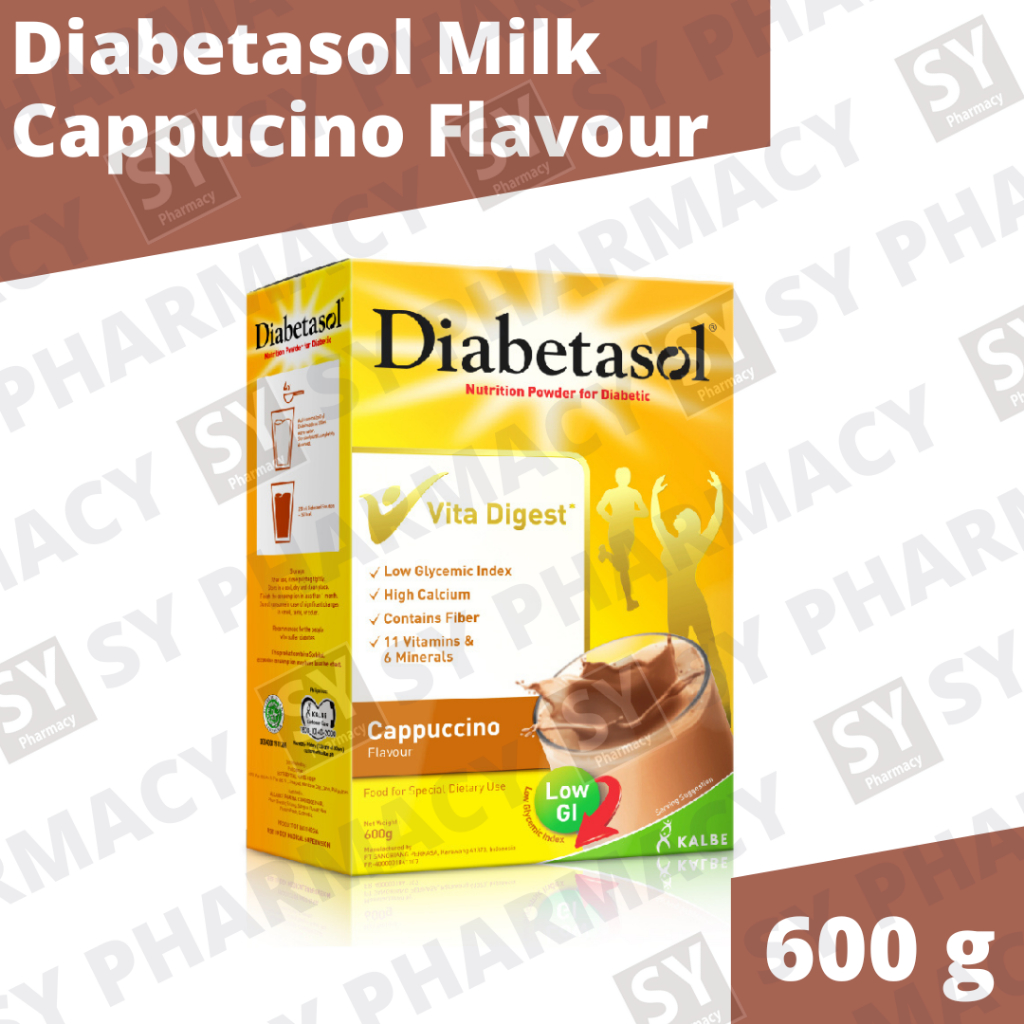 Diabetasol Milk Chocolate/Cappucino/Vanilla Flavour 60g x 10 Sachets (600g) | Shopee Singapore