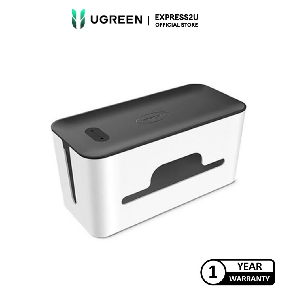 UGREEN UNIVERSAL CABLE MANAGEMENT BOX WHITE (SMALL/LARGE) | Shopee ...