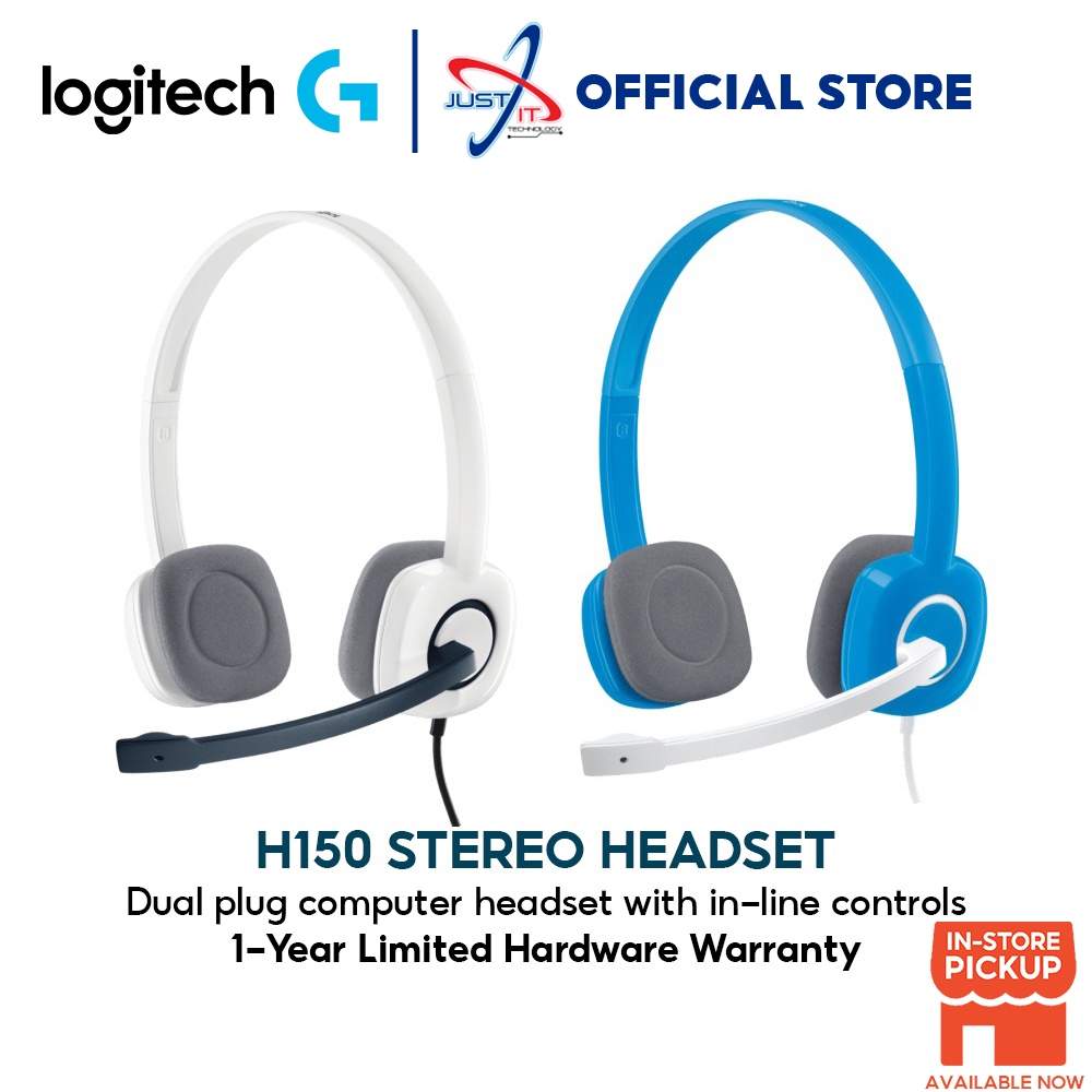 Logitech H150 Stereo Headset ( Blue 981-000454 / White 981-000453 ...