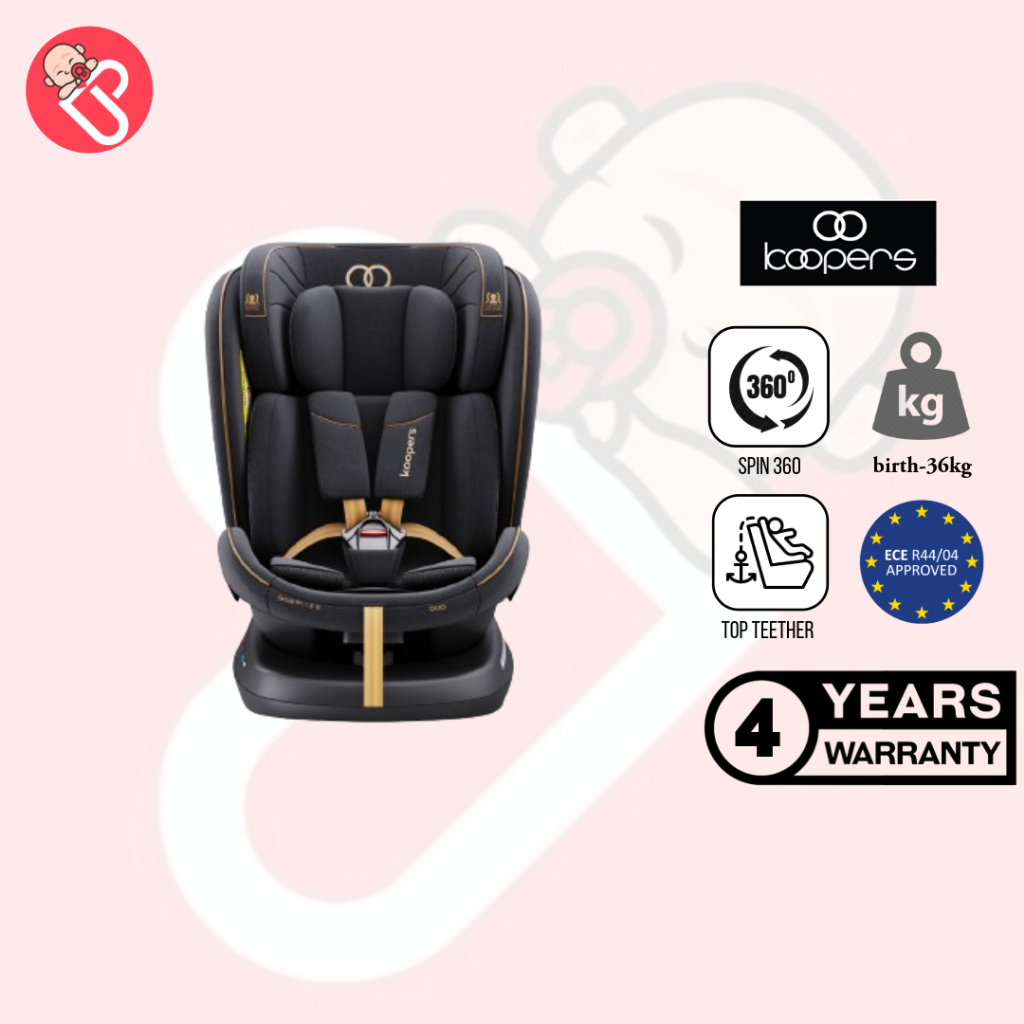 Koopers Duo Spin 360 Car Seat | Birth-36kg | Shopee Singapore