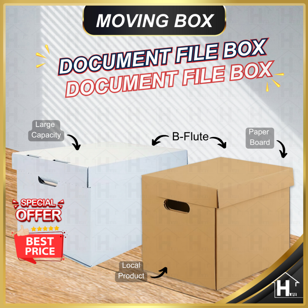 Brown Kraft A4 Size Storage Box Document File Box Moving Box Storage ...