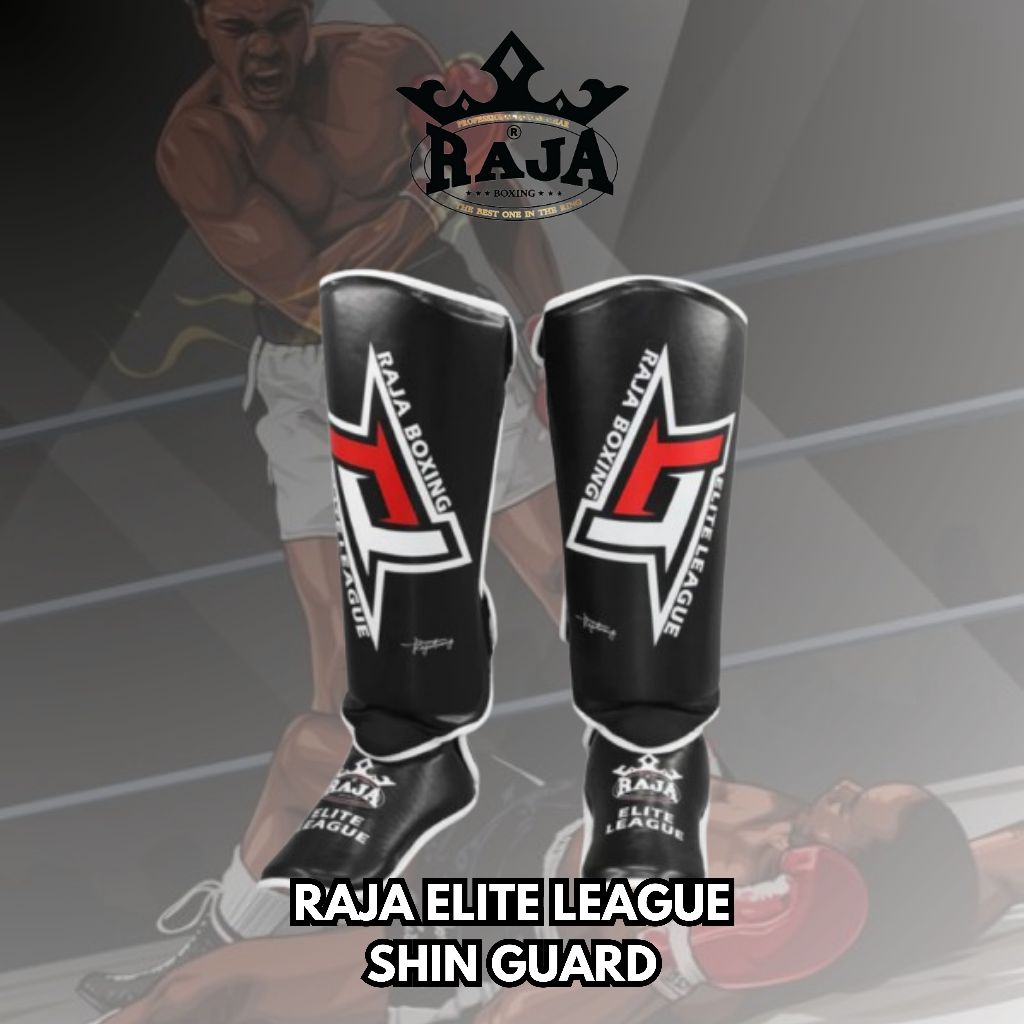 Raja Elite League MUAY THAI Boxing MMA Jiu-jitsu Aikido PU Shin Guard ...