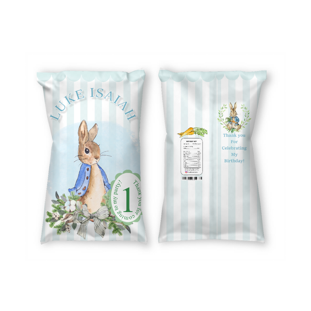 Peter Rabbit Theme Paperbag Chipbag Water Bottle Label Tag Birthday ...