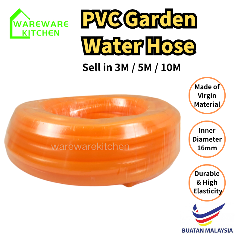 3 Meter Water Hose Gardening Hose PVC Water Hose Water Pipe Orange ...