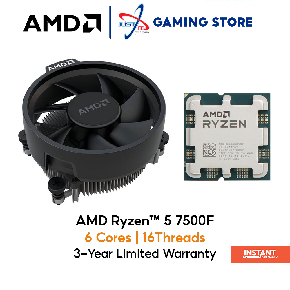 AMD RYZEN 5 7500F 3.7GHZ 32MB CACHE AM5 PROCESSOR MPK ( BULK VERSION ...