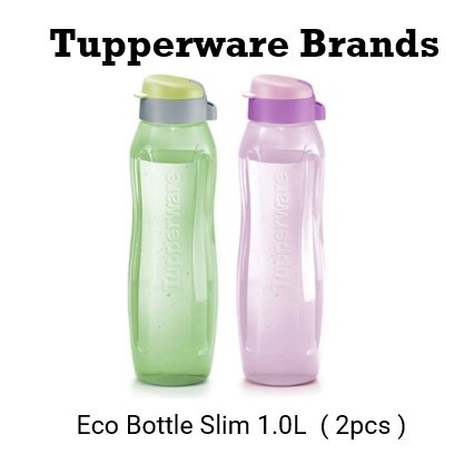 Tupperware Slim Eco Bottle 500ml With strap (4pcs) OR 1.0L With Sporty ...