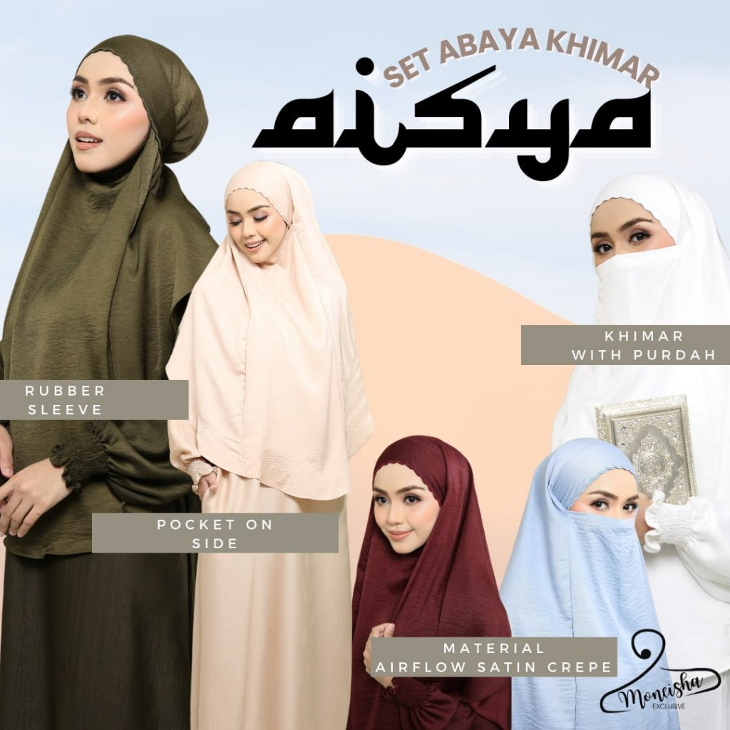 AISYA KHIMAR ABAYA SET TANGAN GETAH | MUSLIMAH MESRA UMRAH TRAVEL ...