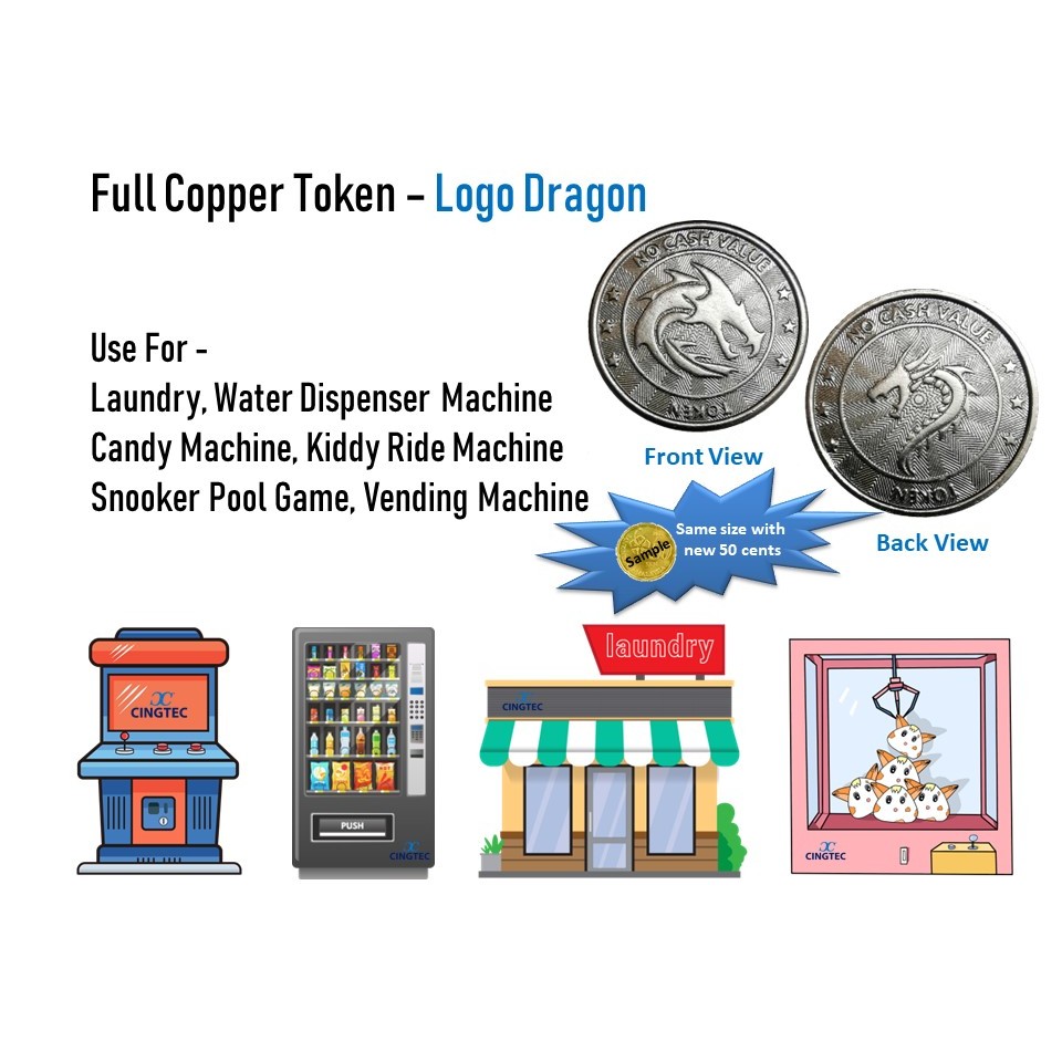 MESIN Copper Token (Dragon) | Copper Token (Dragon) - For Laundry ...