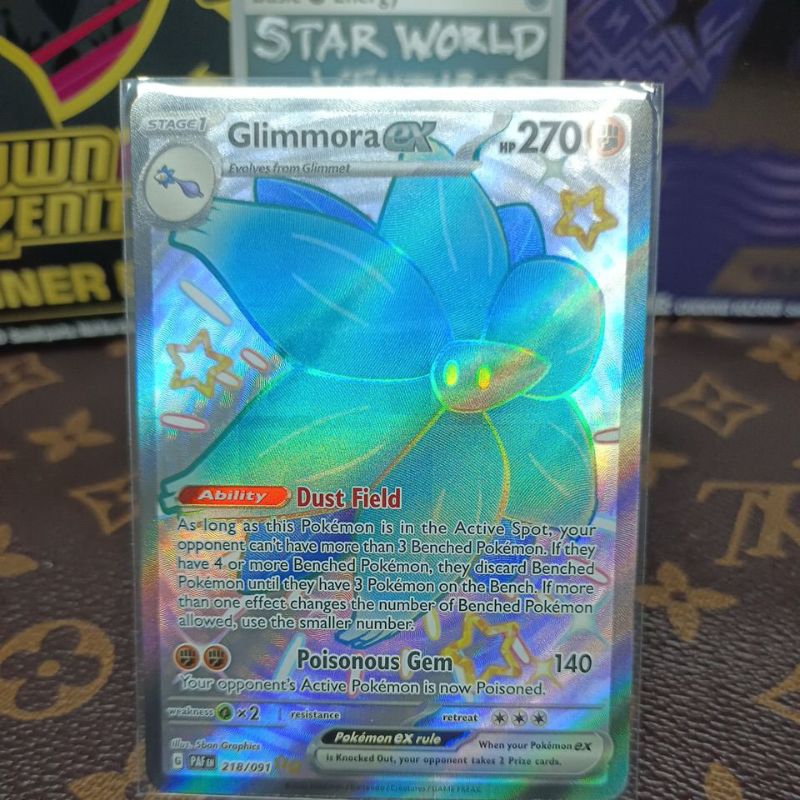 Glimmora ex - 218/091 Shiny Ultra (Paldean Fates) Pokemon TCG card 2024 ...