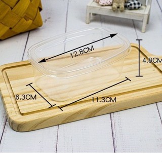 100Pcs/Pkt J092 - 300ml Plastic Cake Box with Lid Mousse Square Cake ...