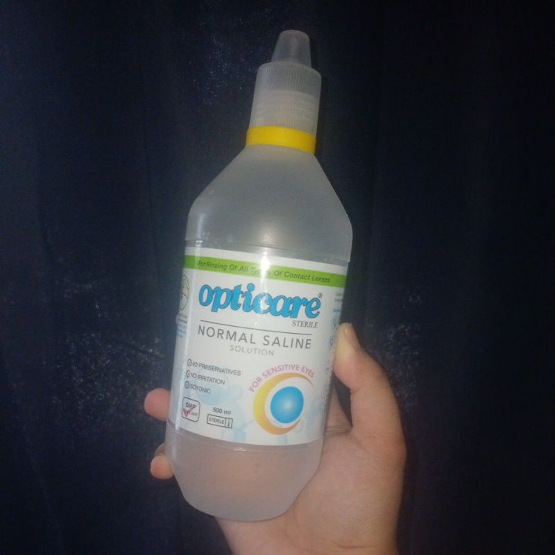 OPTICARE STERILE NORMAL SALINE AIR LENS 500ml | Shopee Singapore