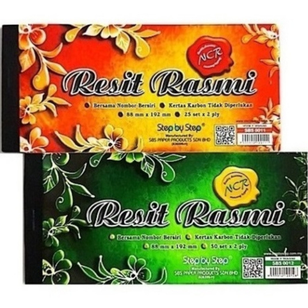 NCR Resit Rasmi With Numbering ( 25set x 2ply / 50set x 2ply ) | Shopee ...