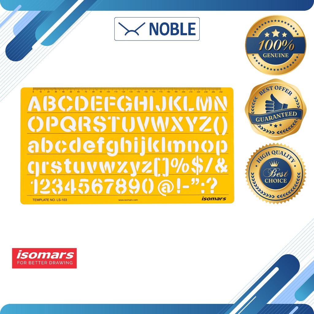 Isomars LS 103 Font Stencil - with 76 different alphabet and ...