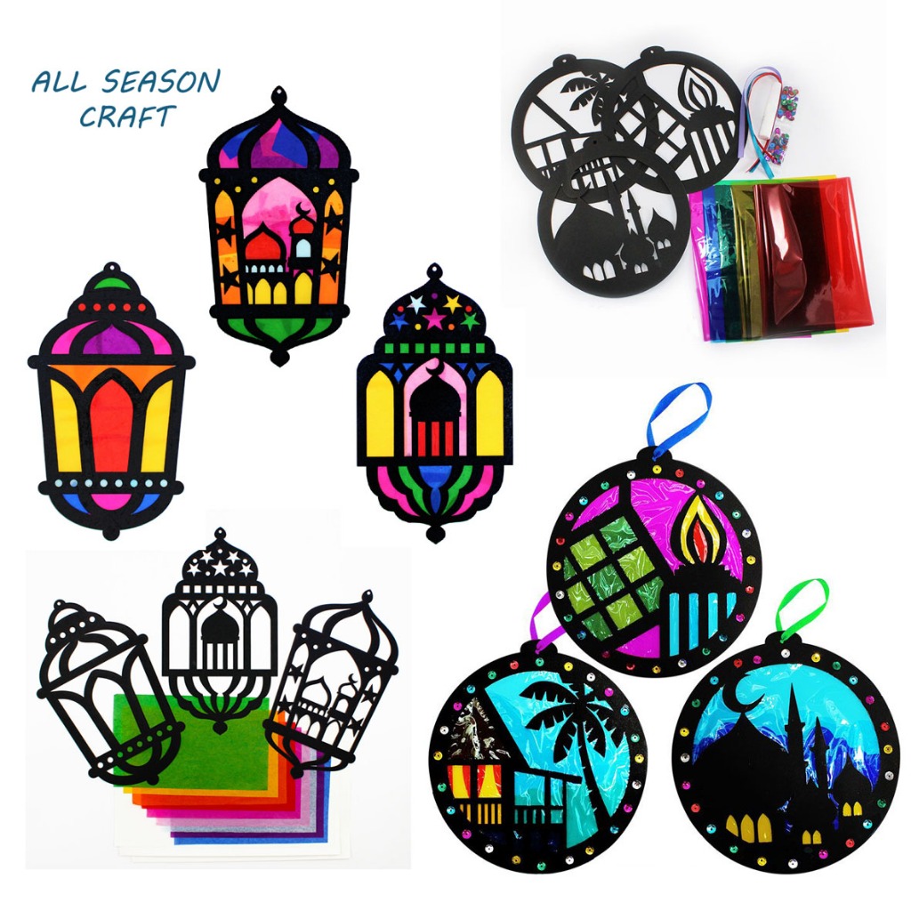 Raya Art Craft Stained Glass Hari Raya Suncatcher Lantern Kit Activity ...