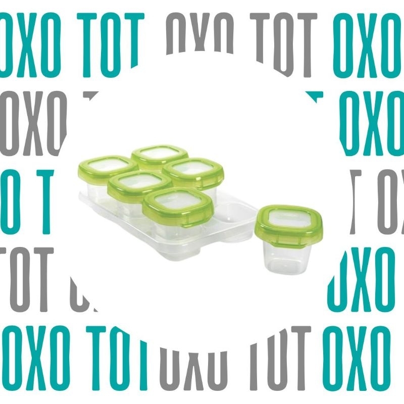 OXO Tot Baby Blocks Freezer Storage Containers 2 oz - green | Shopee Singapore