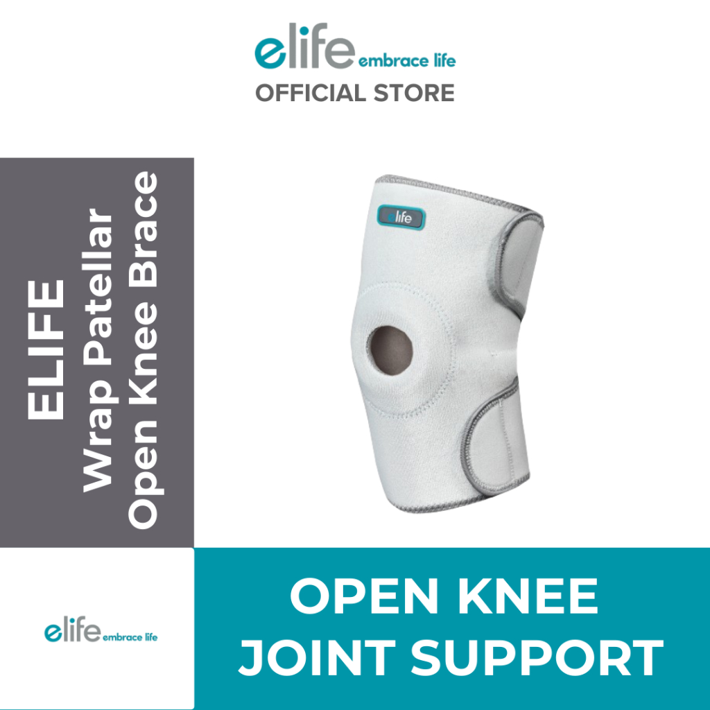 elife Wrap Patellar Open Knee Brace (Knee Support) [E-KN004/MKNNP52] (1 ...