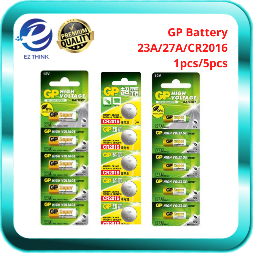 23A/27A/CR2016 Super Alkaline Battery Remote Control Button Cell Watch ...