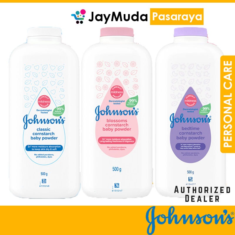 Johnson's Baby Powder 500g Blossoms Bed Time Milk Rice Cooling Talc ...