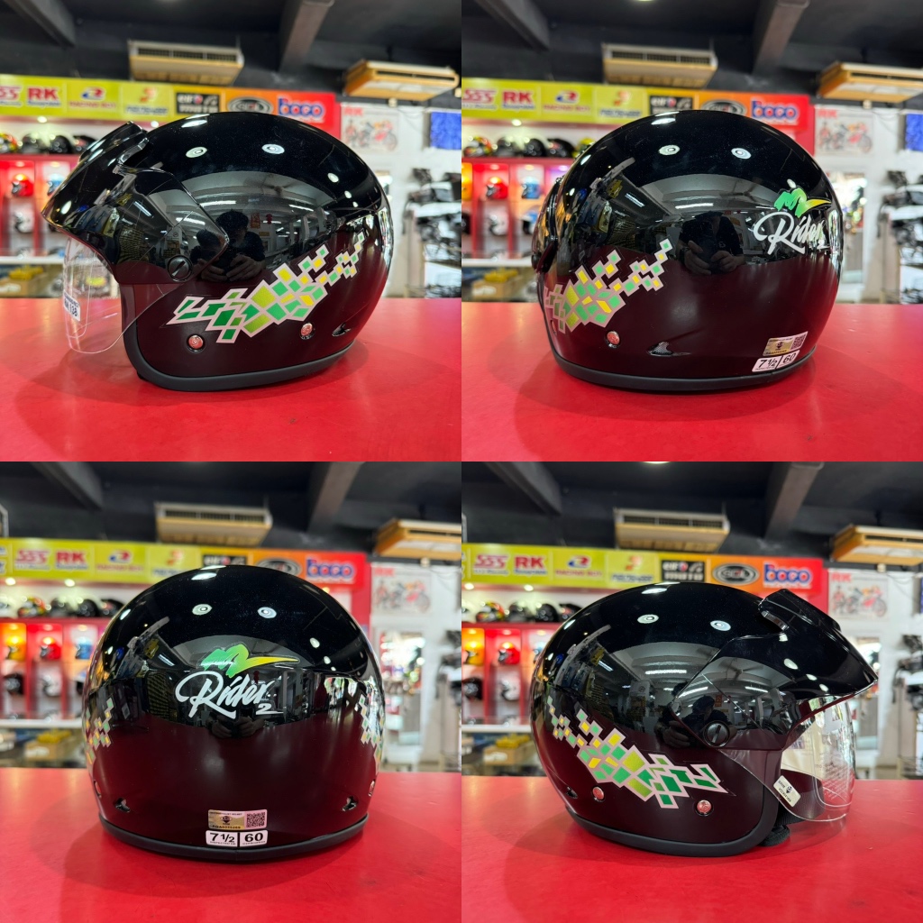 HITAM Raya SPECIAL SGV RIDER 2 HELMET KETUPAT BLACK COLOR HALF CUT SGV ...