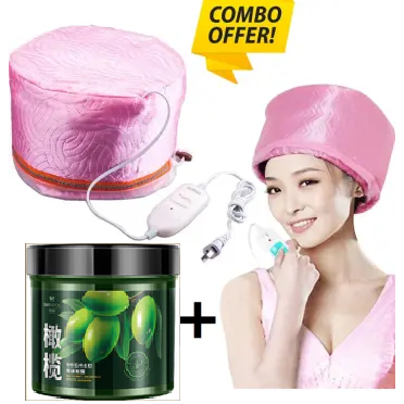 (combo set) KL ELECTRONIC HAIR STEAMER SPA HAIR CAP STEAMER + Hair Mask ...
