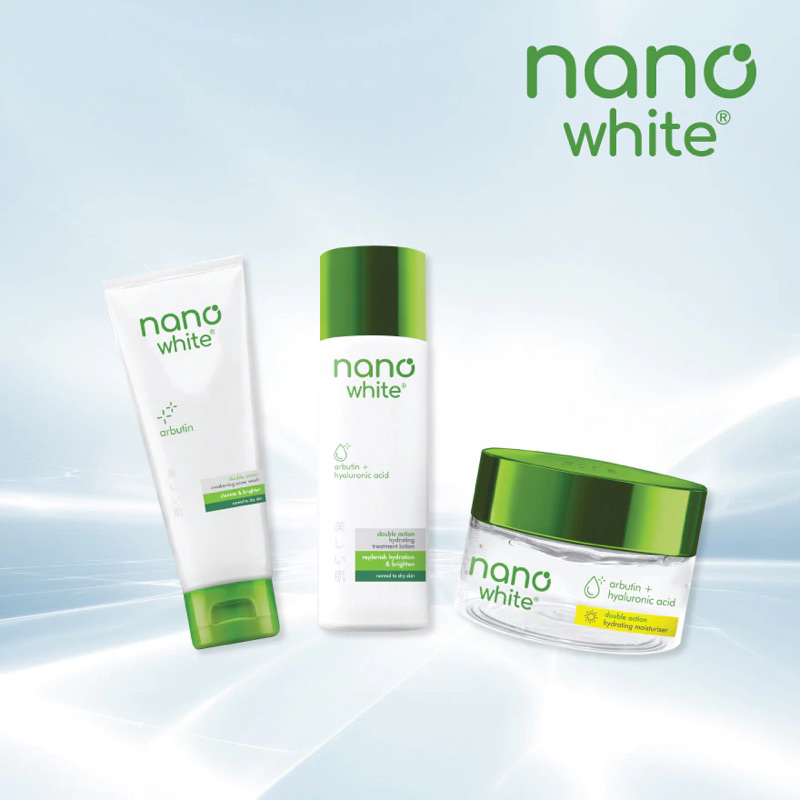 NANO WHITE Double Action Cleanser / Lotion / Moisturiser (Normal/Dry ...