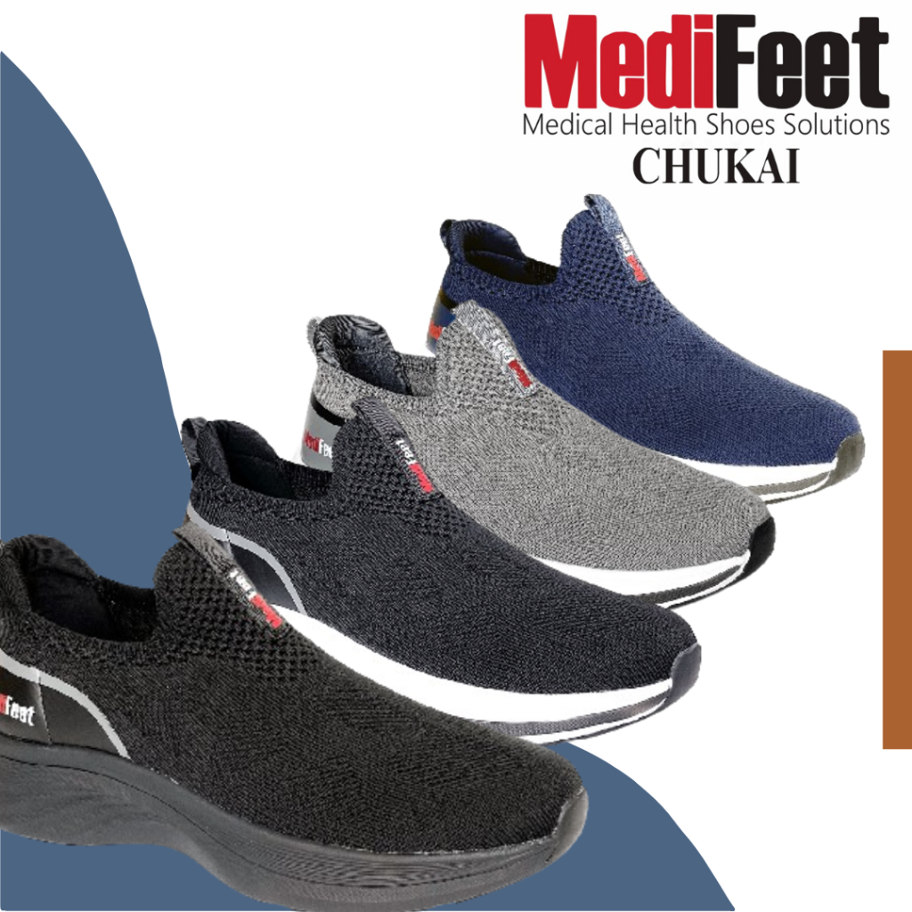 MEDIFEET FS3034 MEN WELLNESS SPORTS WITH 3POINT SUPPORT INSOLE | Shopee Singapore
