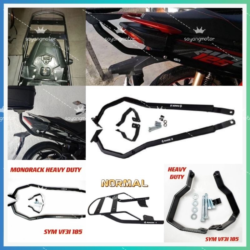 TOP BOX RACK MONORACK CARRIER BOX SYM SPORT RIDER 125I SYM VF3I 185 V1 ...