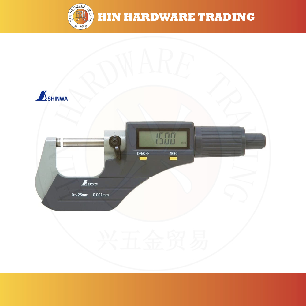 SHINWA Digital Micrometer With Spherical Attachment Includes Storage ...