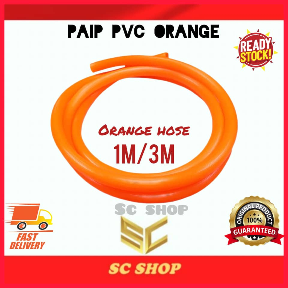PVC Orange Garden Hose | Paip/Hose Getah Oren (1 Meter / 3 Meter ...