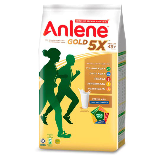 ANLENE Gold 5X High Calcium High Protein Plain Milk Powder Susu Tepung ...