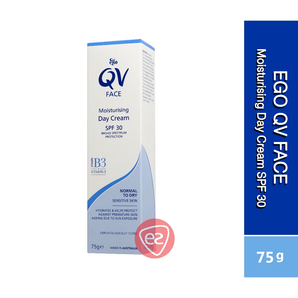 Ego QV Face Moisturising Day Cream With SPF 30 75g (For Normal To Dry, Sensitive Skin) New ...