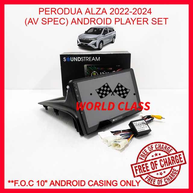 PERODUA ALZA 2022-2024 (AV SPEC/FULL TYPE) 10" SOUNDSTREAM ANDROID IPS ...